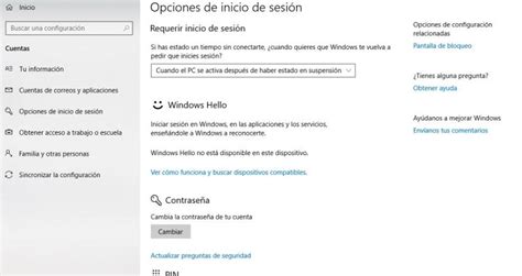 ¿cómo Cambiar La Contraseña En Windows 10