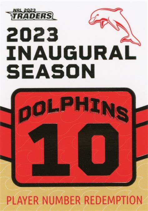 2023 Nrl Traders Unredeemed Dolphins Inaugural Card D10 Jarrod
