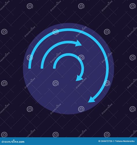 Radial Infographic Chart Design Element For Dark Theme Stock Vector