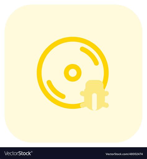 Bug Identified In A Storage Disc Royalty Free Vector Image