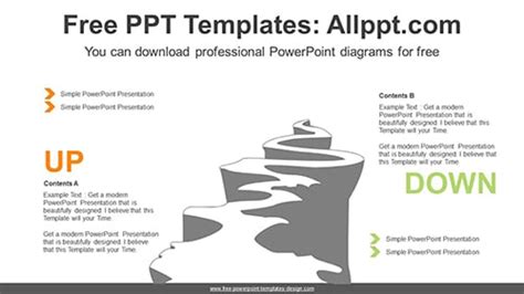 Winding Roads Leading Success PowerPoint Diagram For Free
