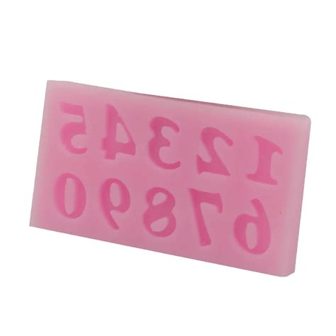 Buy New Pink Silicone Numbers Chocolate Molds Forms