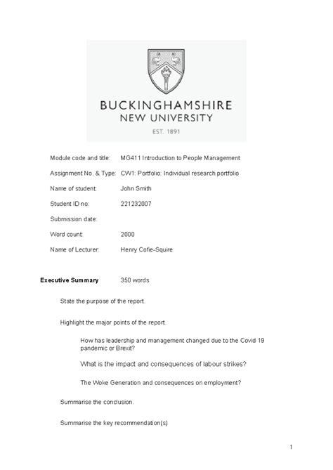 Ipm Assignment Guidelines Module Code And Title Mg411 Introduction