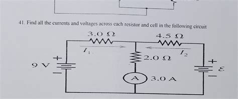 41 Find All The Currents And Voltages Across Each Resistor And Cell In The Following Circuit