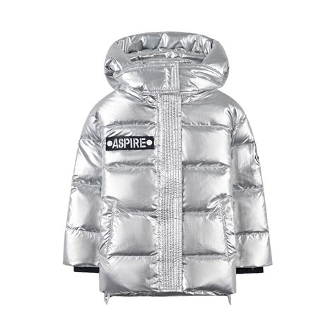 波司登儿童羽绒服男中大童装亮面外套冬季防寒保暖银色洋气面包服虎窝淘
