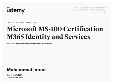 Mohammad Imran On Linkedin Udemy Udemycertificate Udemycourses Ms365