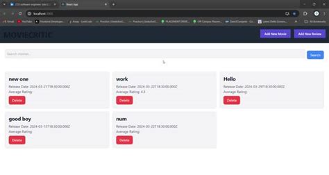 Mithlesh Gupta On Linkedin This Is A Movie Review App Where Users Can Add The Movie And Write Its