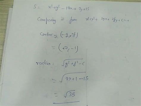 15 Find The Length Of The Tangent From P To The Circle S 0