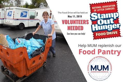 Stamp Out Hunger Food Drive Mid County United Ministries Mum