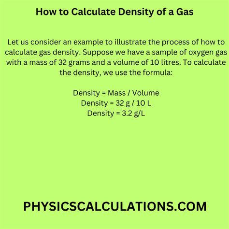How To Calculate Density Of A Gas