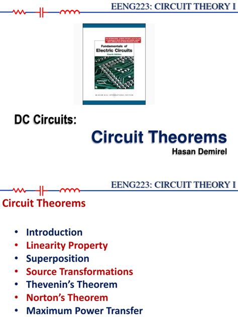 Dc Circuits Circuit Theorems Pdf Network Analysis Electrical