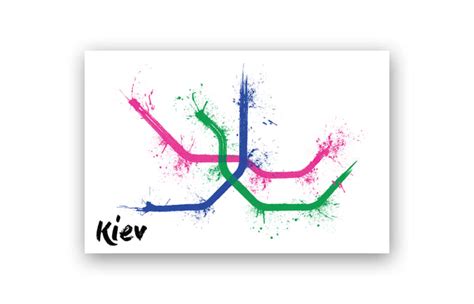 World Splatter Railroad Map Kiev Larger Than Life Prints