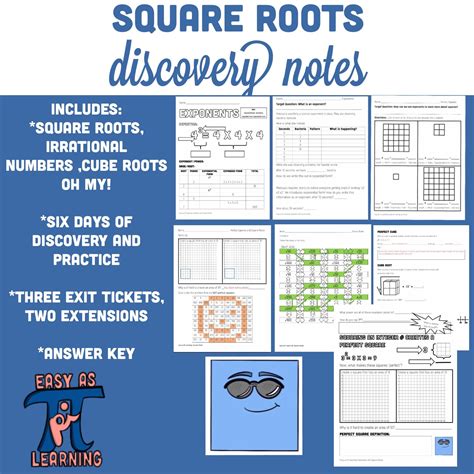 Square Root Cube Root And Irrational Numbers Discovery Notes — Easy As Pi Learning