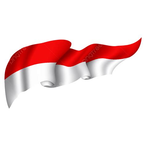 Indonesia Flag Waving Vector Indonesia Flag Red And White Png And