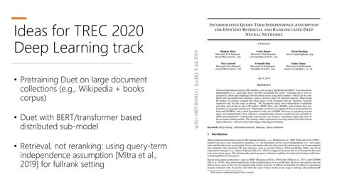 duet trec 2019 deep learning track ppt