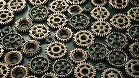 seamless pattern of interlocking gears creating a dynamic and
