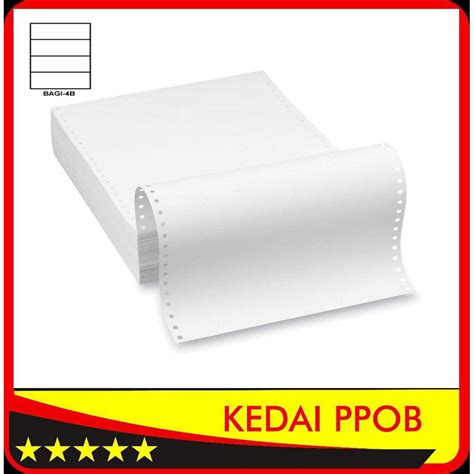 Jual Kertas Continuos Continuous Form Struk PPOB PLN A Dibagi Polos Ply Eceran SALE Off