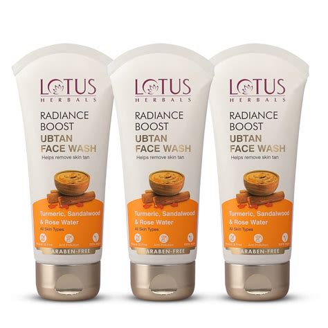 Lotus Herbals Radiance Boost Ubtan Face Wash Turmeric Sandalwood And Rose Water Glowing Skin
