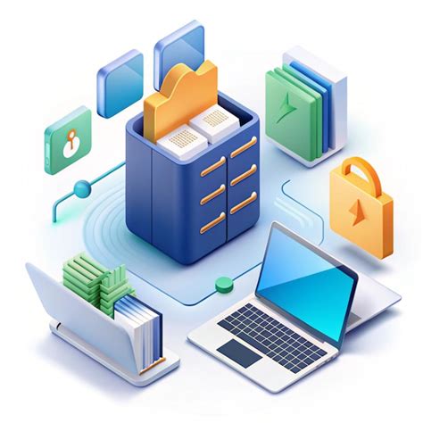 3d File Transfer Illustration Files Transferred Encrypted Form Two Folder With Document And