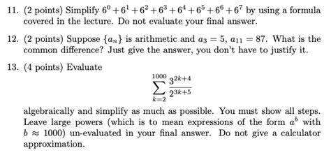 Solved 11 2 Points Simplify 6061626364656667 By