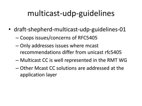 PPT Multicast Udp Guidelines PowerPoint Presentation Free Download ID 2841958
