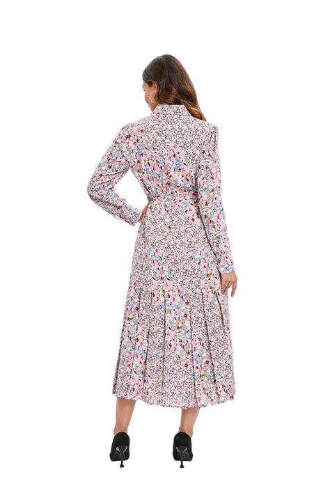 Cherry Blossom Cinched Midi Dress Missfinchnyc
