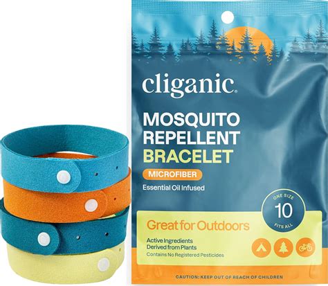 Cliganic Mosquito Repellent Microfiber Bracelets 20 Pack