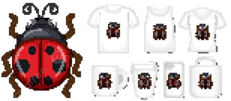 Graphic Of Ladybug On Different Product Templates Bug Template Insect