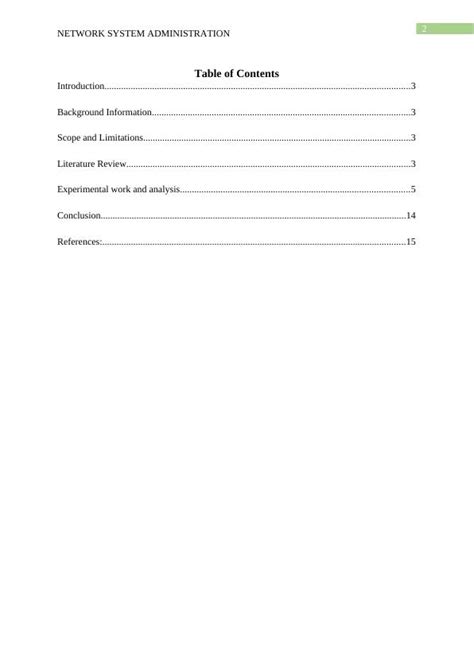 Network System Administration