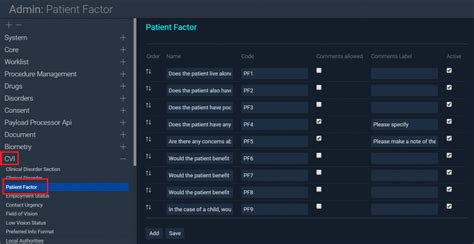 Patient Factor Openeyes Training Hub