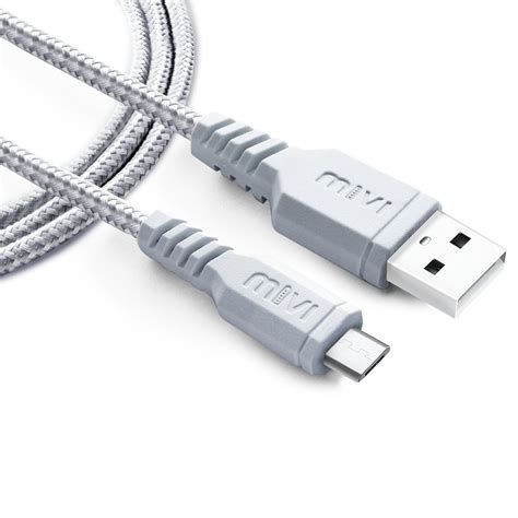 Mivi UC B Micro USB Cable Feet Meter Silver Copper Amazon In Computers