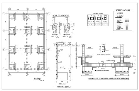 Column And Footing Reinforcement Details Dwg Autocad 305212 Free Cad
