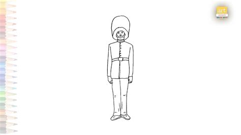 Guard Mounting Drawing Outline Drawings How To Draw Changing Guard Step By Step Artjanag