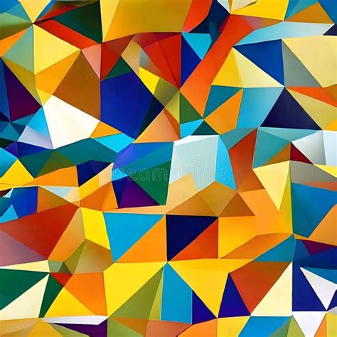 Geometric Pattern Of Overlapping Polygons In Autumn Colors The Image Was Created With The Help