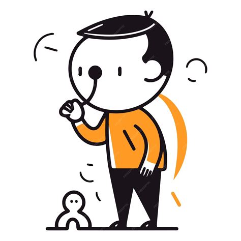 Figure De Bande Dessinée Vectorielle Dessin Conceptuel Dun Homme