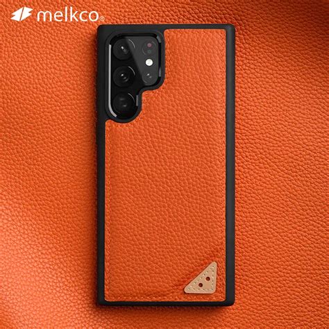 Melkco Premium Genuine Leather Case For Samsung Galaxy S22 Ultra Plus
