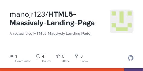 Github Manojr Html Massively Landing Page A Responsive Html Massively Landing Page