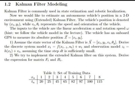 1 2 kalman filter modeling kalman filter is commonly