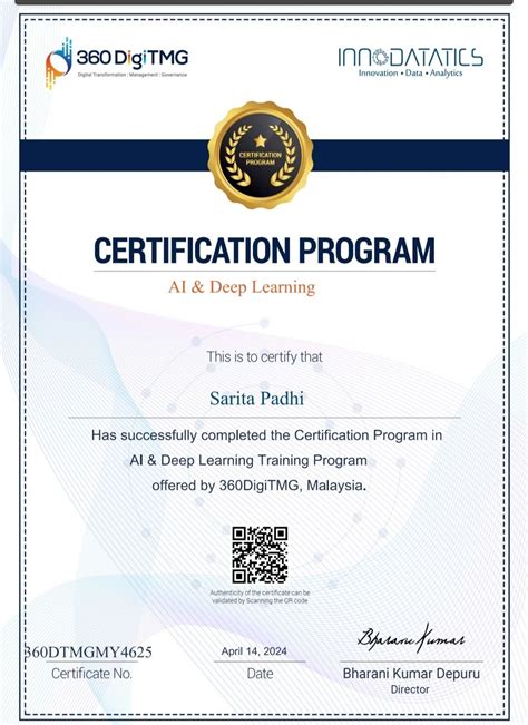 thrilled to announce that i have successfully completed my ai and deep learning training program