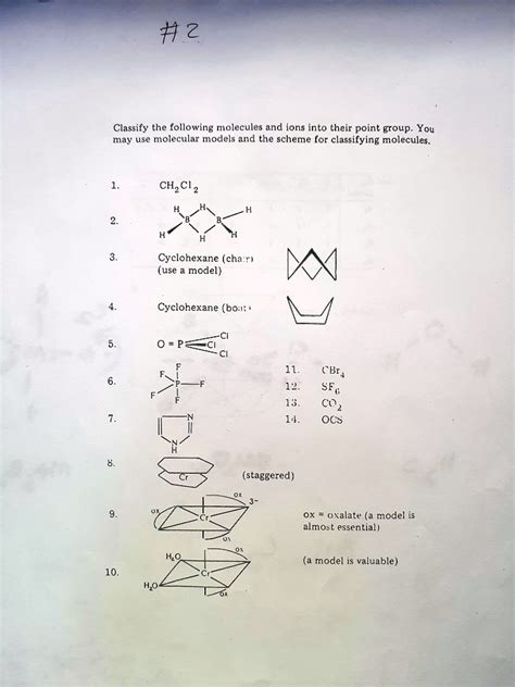 Texts 2 Classify The Following Molecules And Ions Into Their Point