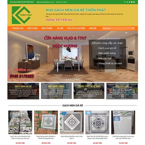 Theme WordPress bán kho gạch men SHAREXCODE