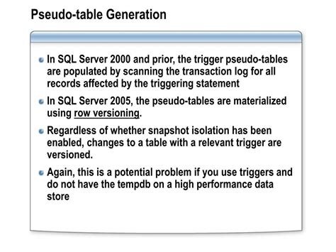 PPT Row Level Versioning In SQL Server 2005 PowerPoint Presentation