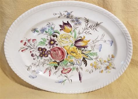 Windsor Ware Johnson Bros Garden Party Small Platter And Salad Plate Etsy