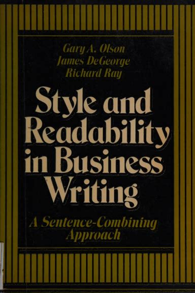 Style And Readability In Business Writing Tủ Sách Học Ngoại Ngữ