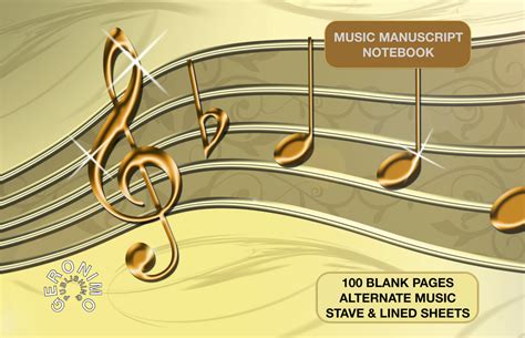 Music Notation Blank Stave Lined Sheets Manuscript Notebook