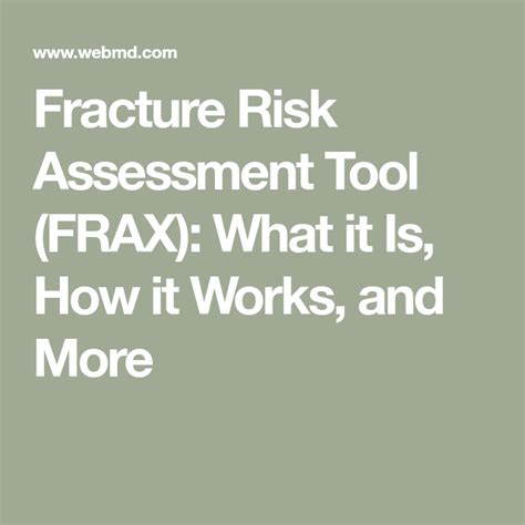 Fracture Risk Assessment Tool Frax How To Assess Your Risk