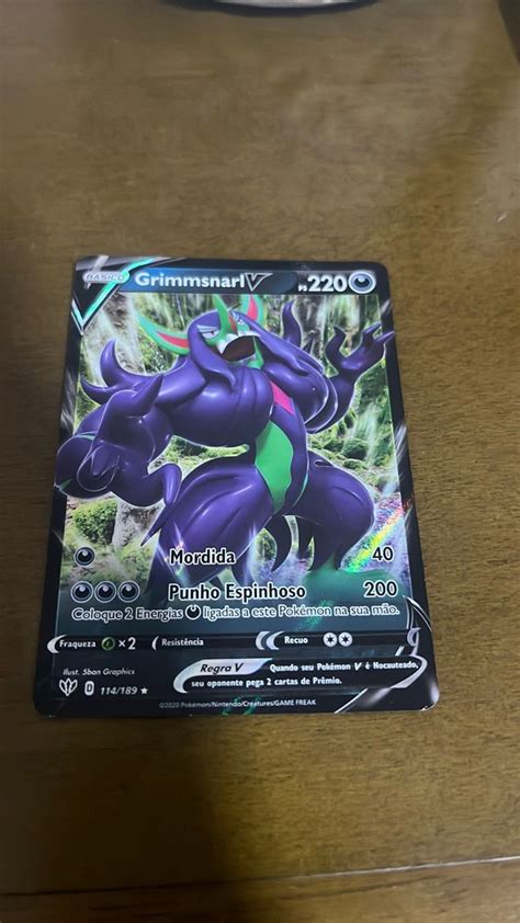 Carta Pokémon Grimmsnarl V Item Infantil Pokémon Nunca Usado 87274601