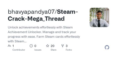 Github Bhavyapandya07steam Crack Megathread Unlock Achievements Effortlessly With Steam
