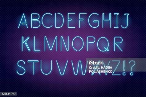 네온 라이트 3d 알파벳 여분의 빛나는 글꼴 벡터 일러스트레이션 알파벳에 대한 스톡 벡터 아트 및 기타 이미지 알파벳 파티 0명 Istock