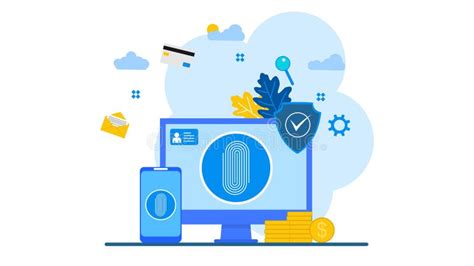 Fingerprint Screening Security System Concept Stock Vector Illustration Of Data Card 175887273